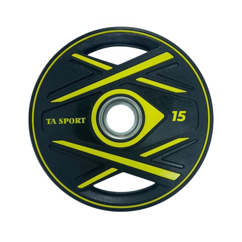 TA Sport CPU-Coated Weight Plates with SS Ring & Hand Grip | 2.5 Kg -25 ...