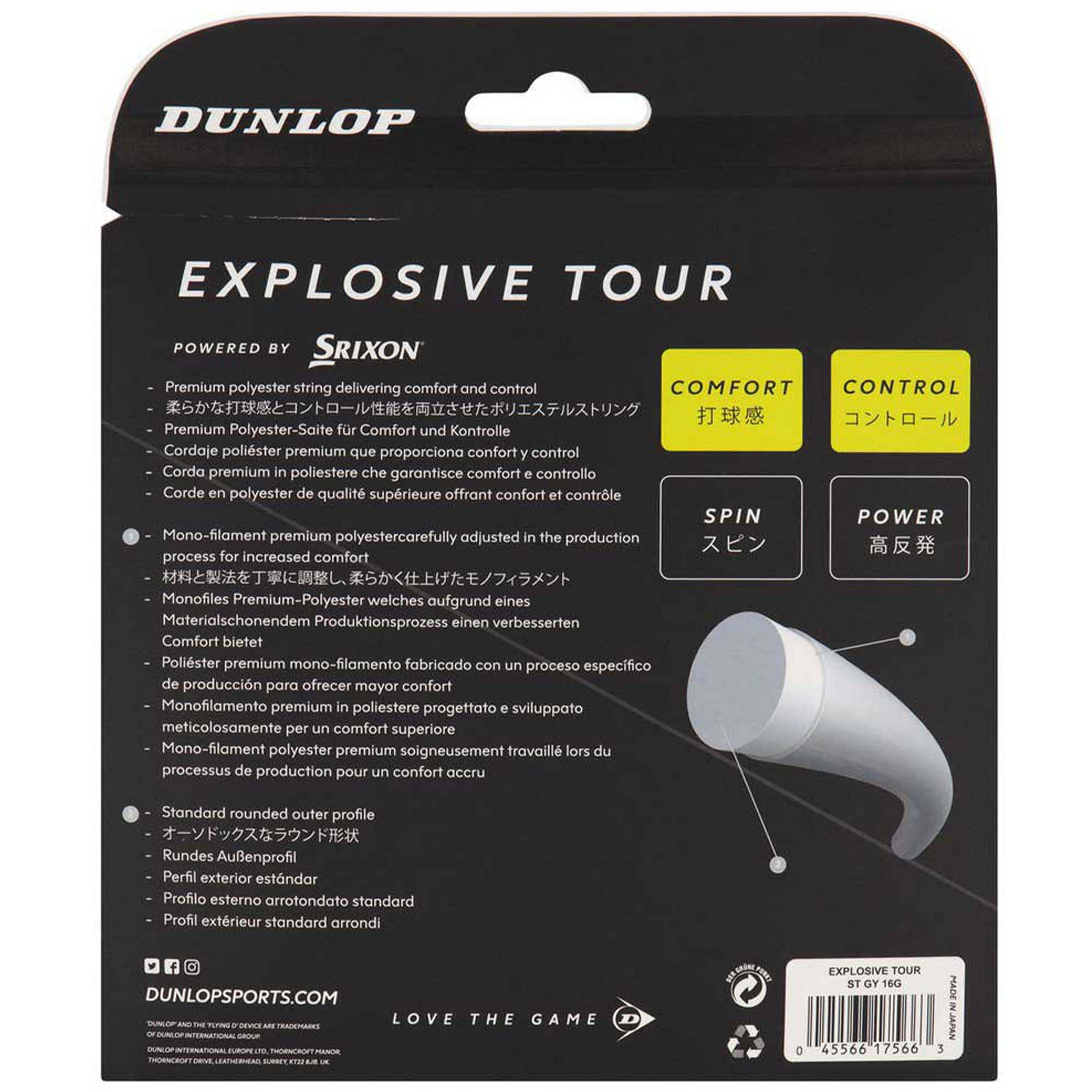 Dunlop Explosive Tour String 12m Set | 16g Grey | Active Fitness Store