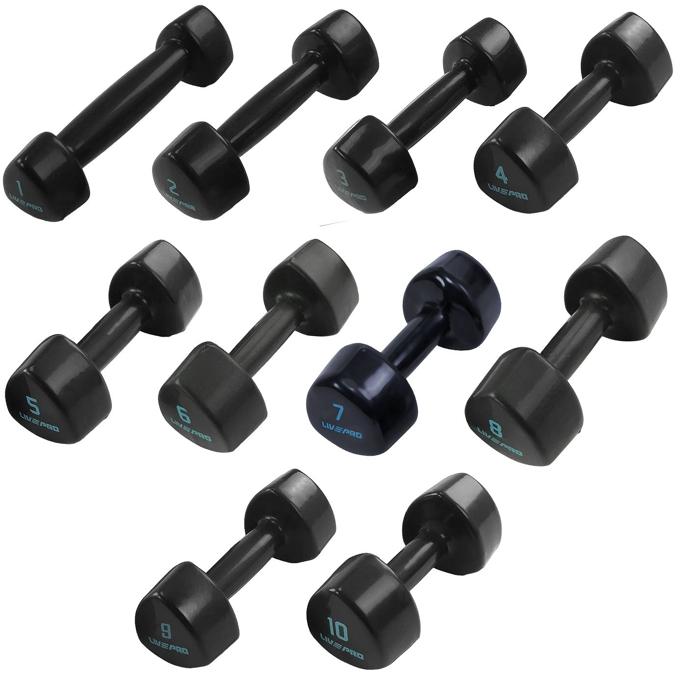 LivePro Studio Dumbbells | 1-10 Kg Bundle | Active Fitness Store