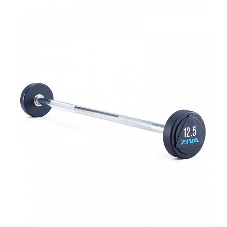 Ziva ZVO Solid Steel Urethane Barbell Set - 10-20 Kg Barbell Sets ...