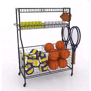 Dawson Sports Multipurpose Sports Rack with Wheels | 91 x 42 x 117cm ...