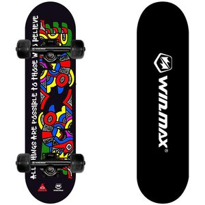Winmax Skateboard 9 Ply 31 x 8 Inch, 50 x 36 mm PU Wheel | Active ...